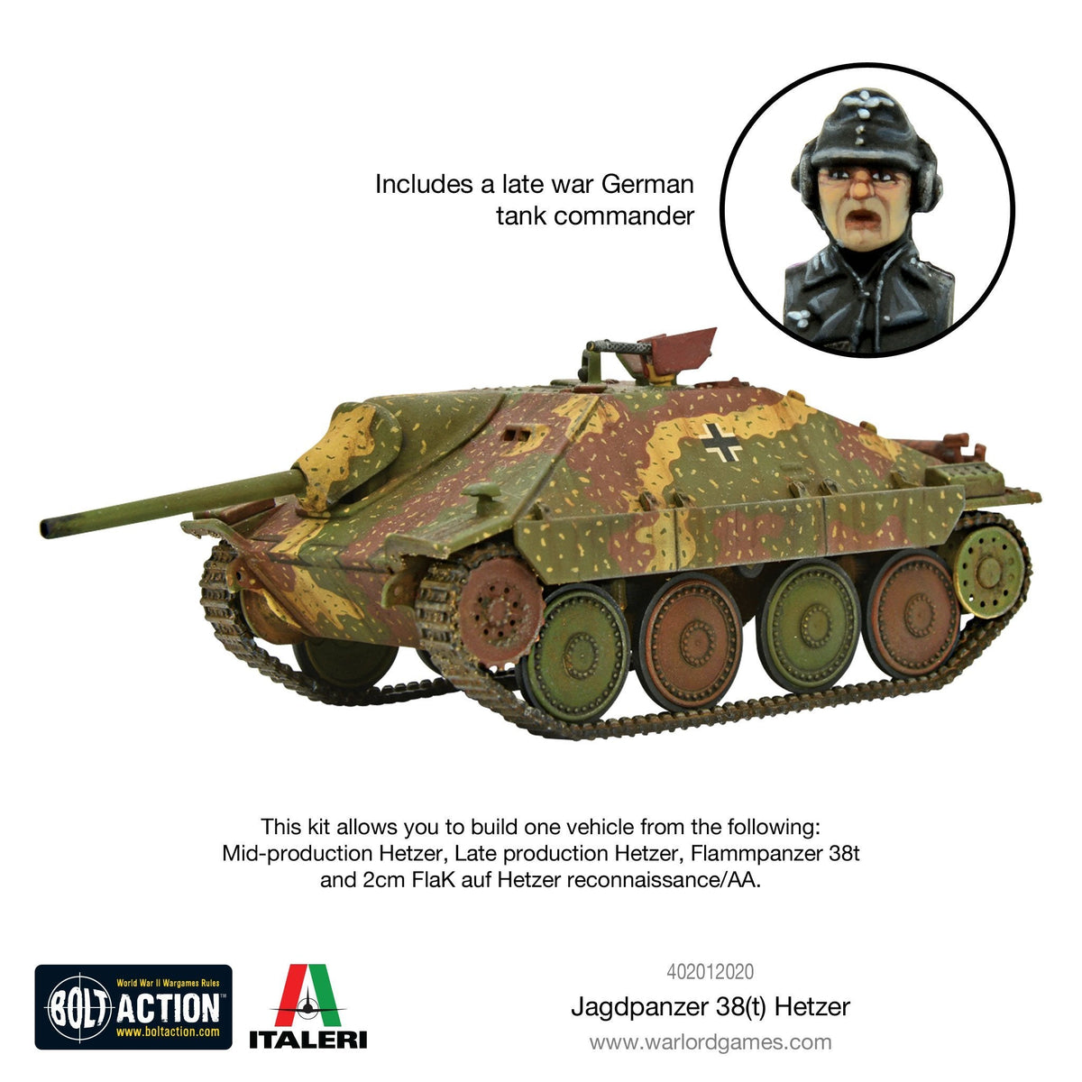 BOLT ACTION : JAGDPANZER 38(T) HETZER TANK DESTROYER | Khaki and Green ...